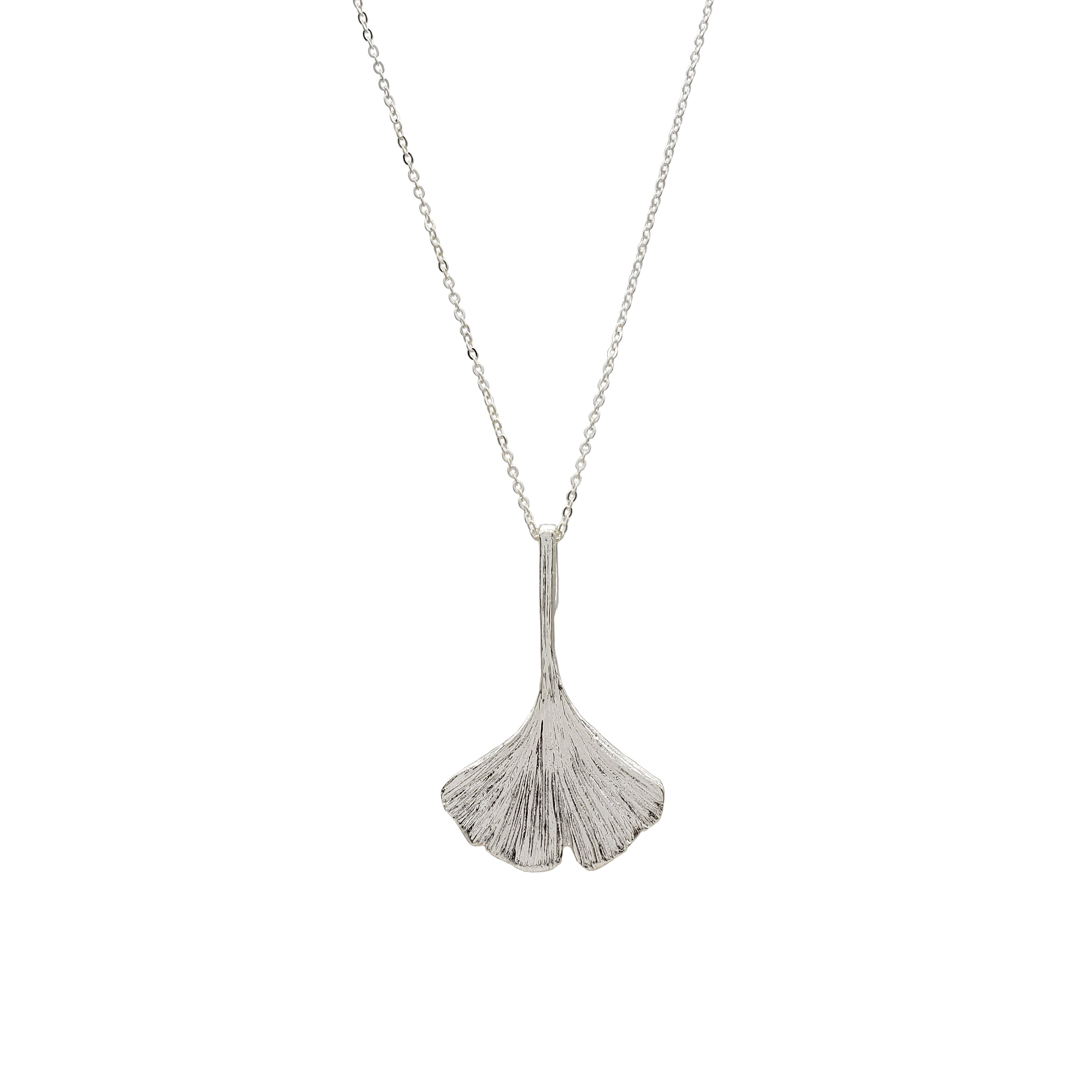 Ginkgo Leaf Pendant - Silver – Museum Reproductions