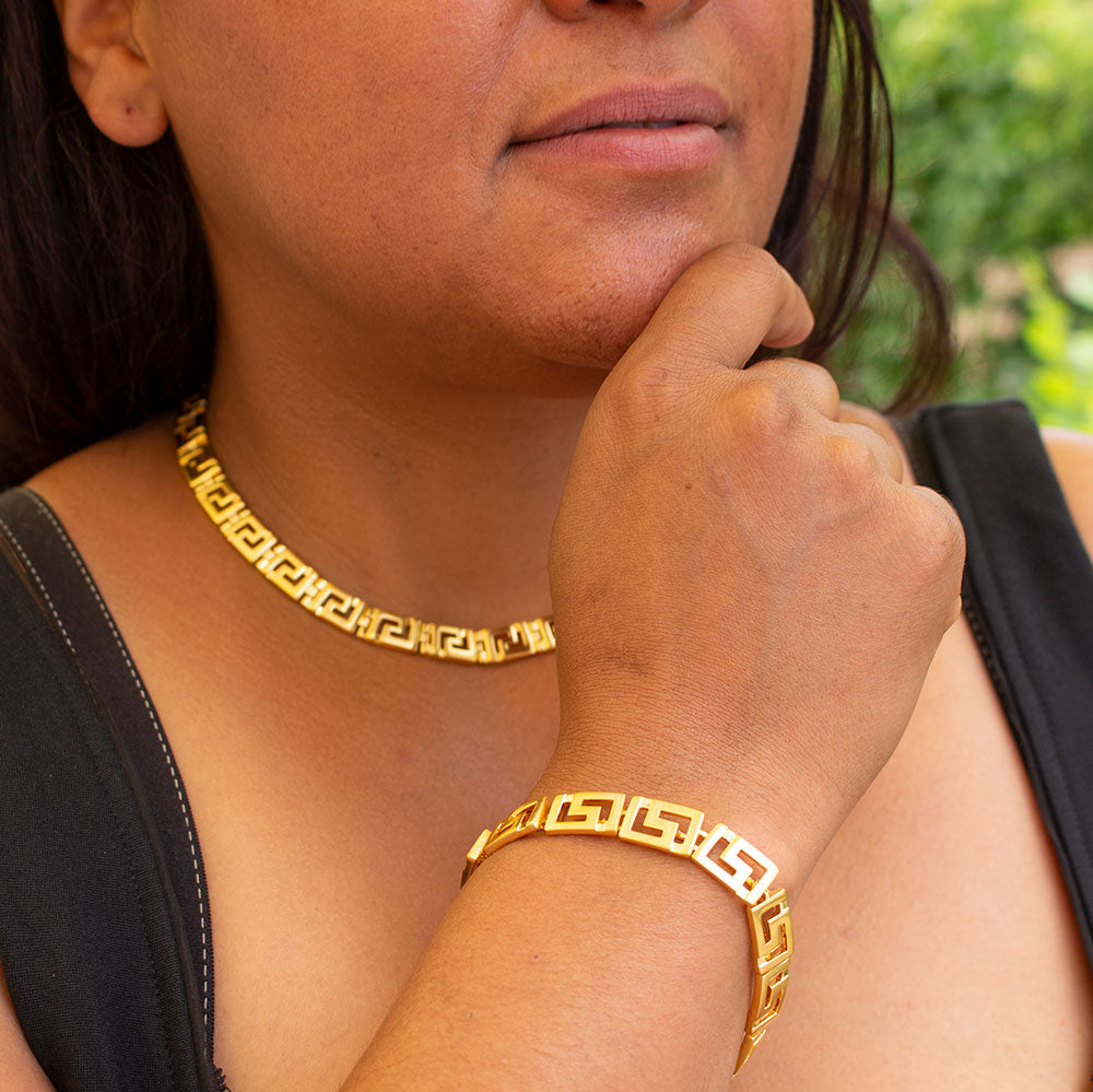 Classical Meander Link Necklace – Museum Reproductions