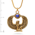 Egyptian ISIS Pendant with Lapis - Antique Gold Finish – Museum ...